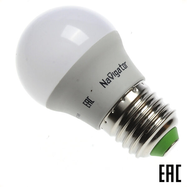 Лампа светодиодная "шарик" т/б свет 7Вт 94467 NLL-G45-7-230-2.7K-Е27 525Лм 2700К Navigator (6 шт. в комплекте)