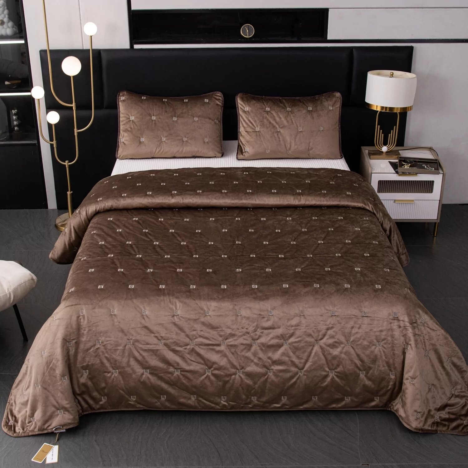 Велюровое покрывало Grande 240*260 и наволочки 50х70-2шт, OVS012