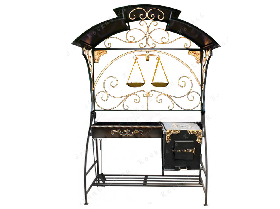 Мангал с печкой «Весы»