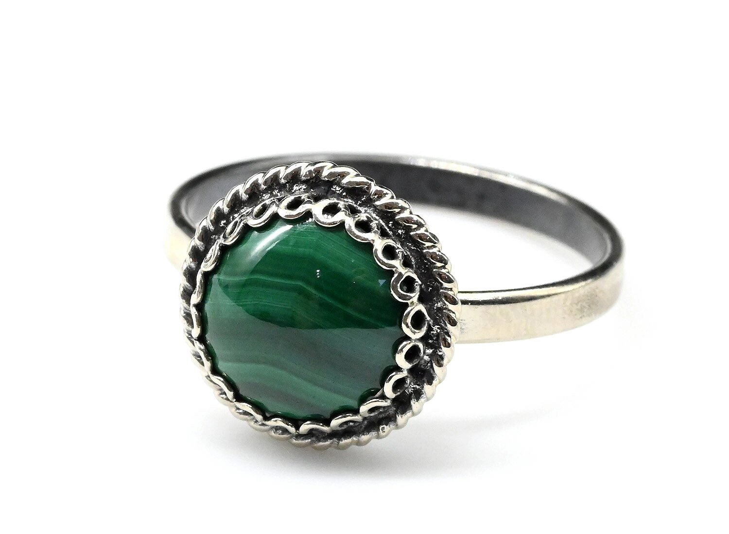 Кольцо, малахит