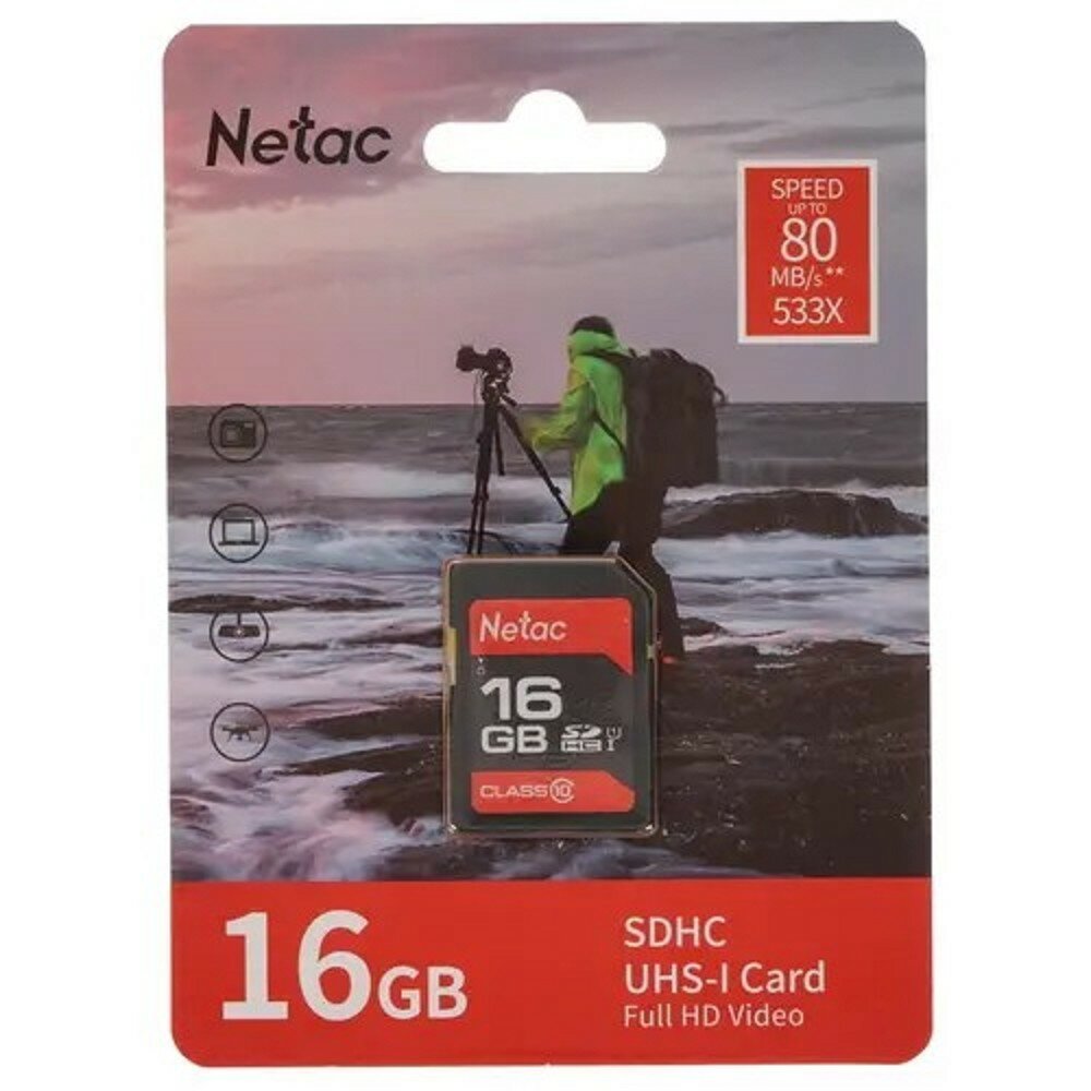 Карта памяти Netac NT02P600STN-016G-R 16 ГБ