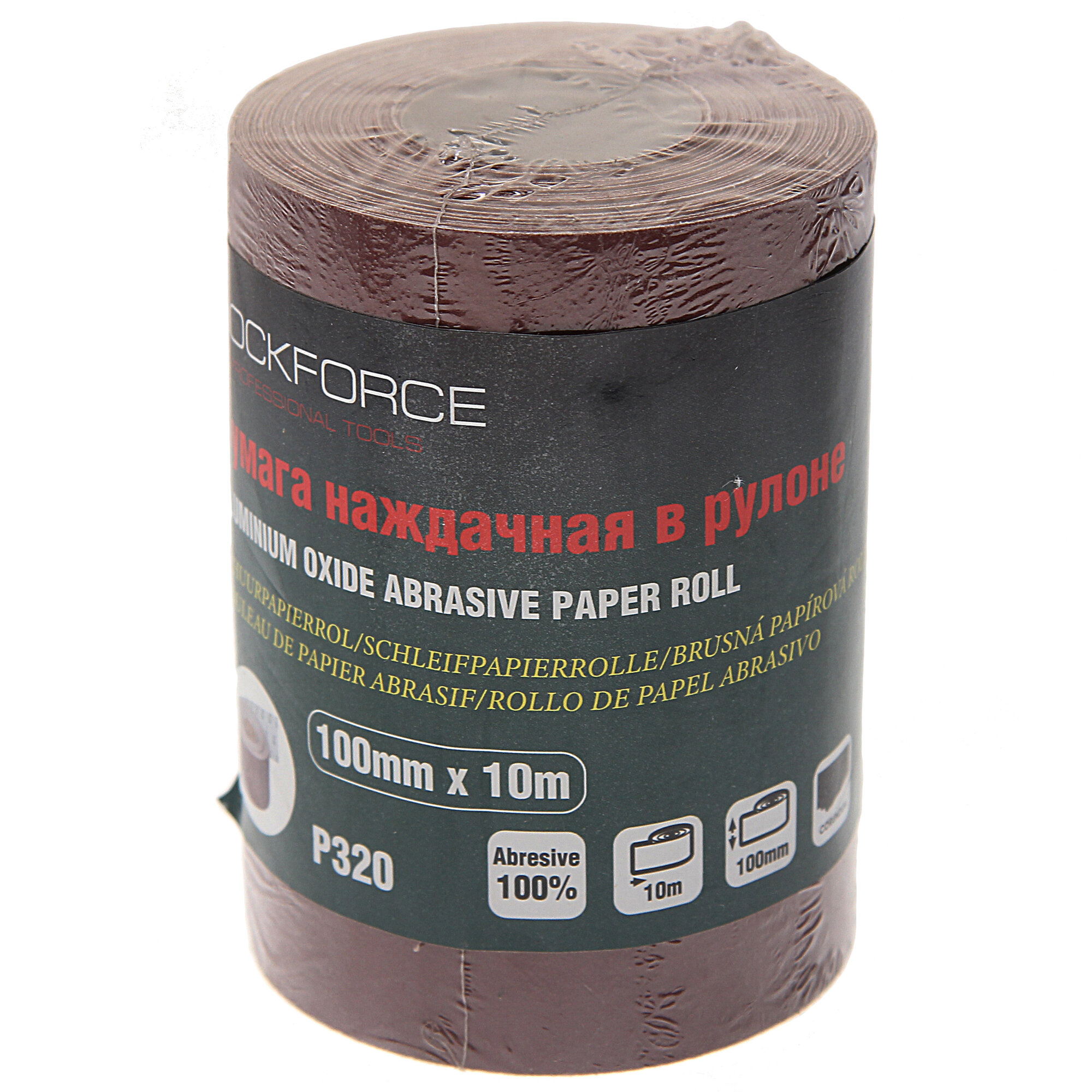 Бумага наждачная RF-SR4320A 100ммх10м в рулоне (P320) ROCKFORCE