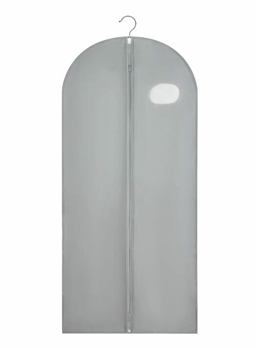 Полипропиленовый чехол для одежды/Spaceo 60x135 см цвет серый