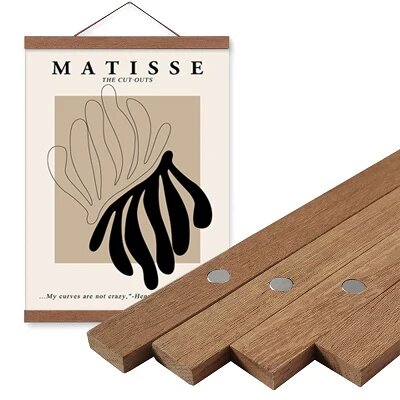 Деревянные магнитные рамки для плакатов 21cm long, Teak Wood