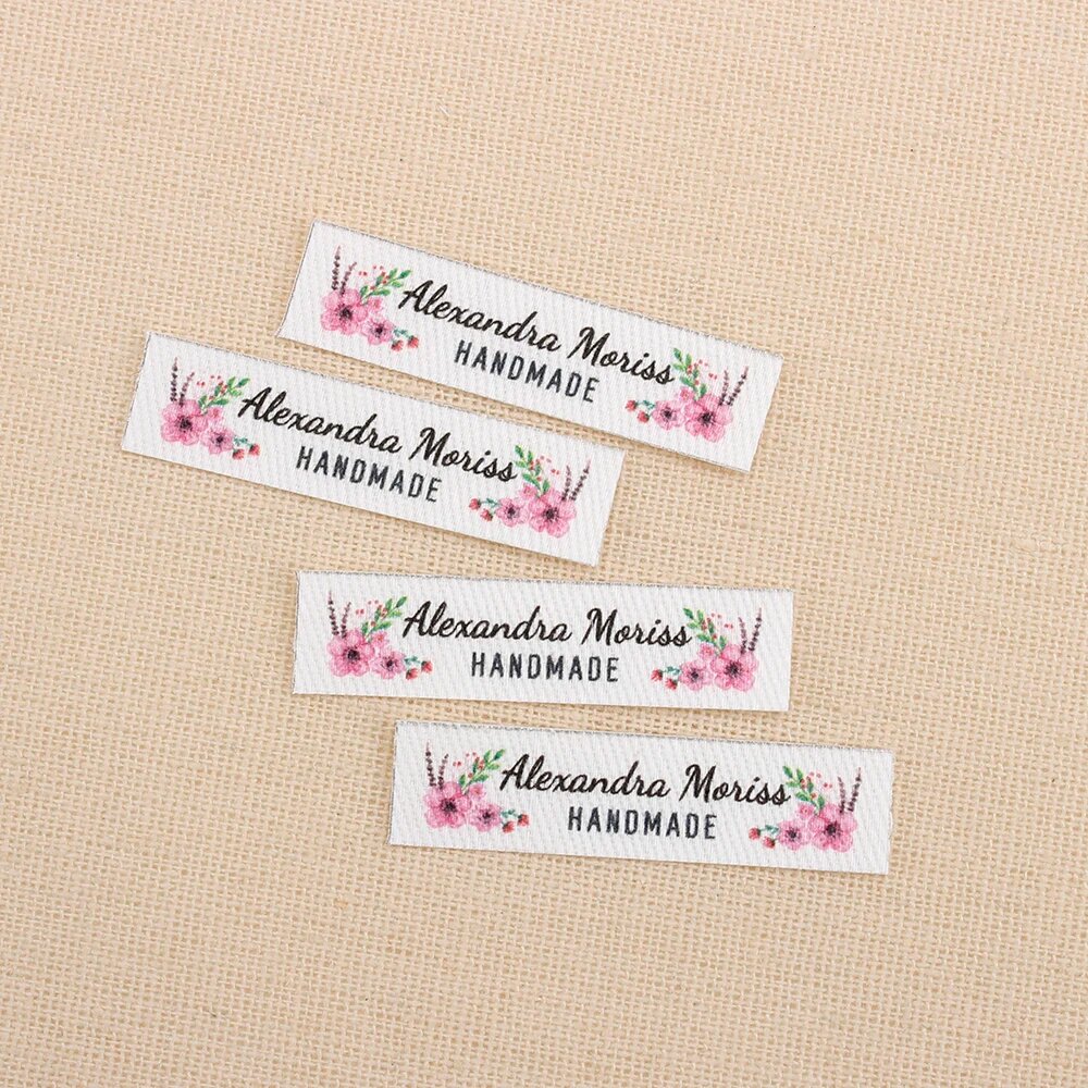 Персонализированные тканевые этикетки ETERNALQUN 40x10 мм, 160 шт. 160 PCS