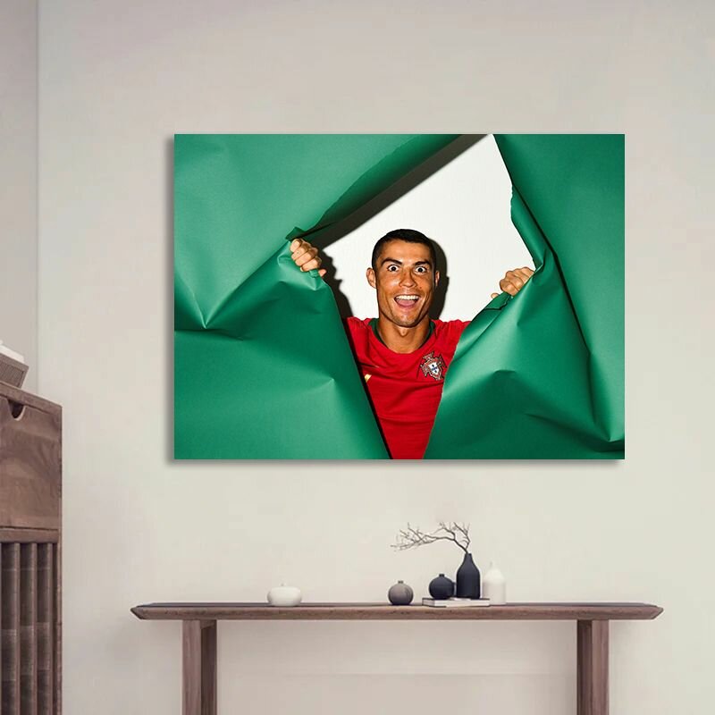 Картина "Легенда футбола", Криштиану Роналду, поп-арт, 40x60 см