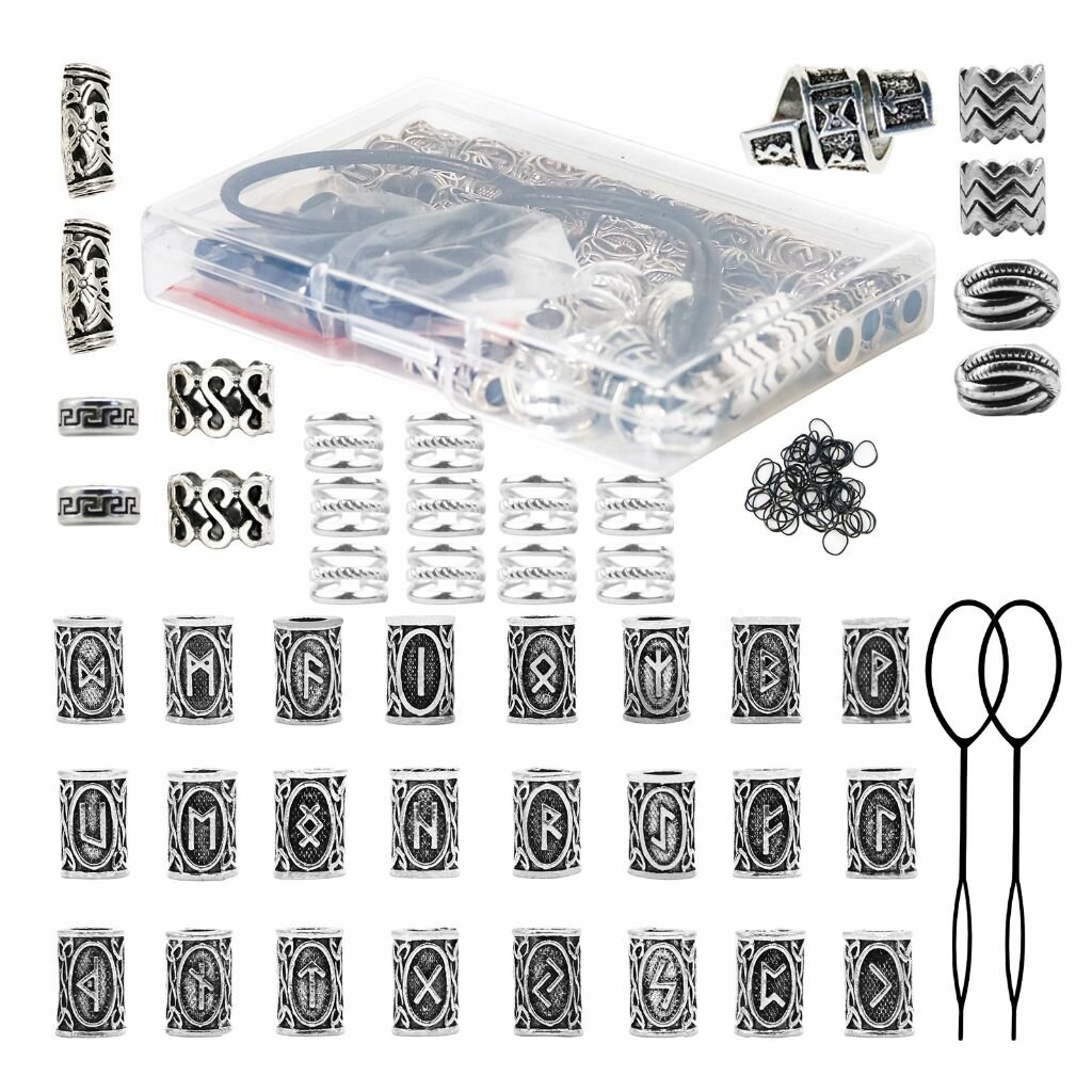 Сделай сам Норвежский викинг, украшение парика из бисера, кольцо для волос, набор аксессуаров для волосХХ-32