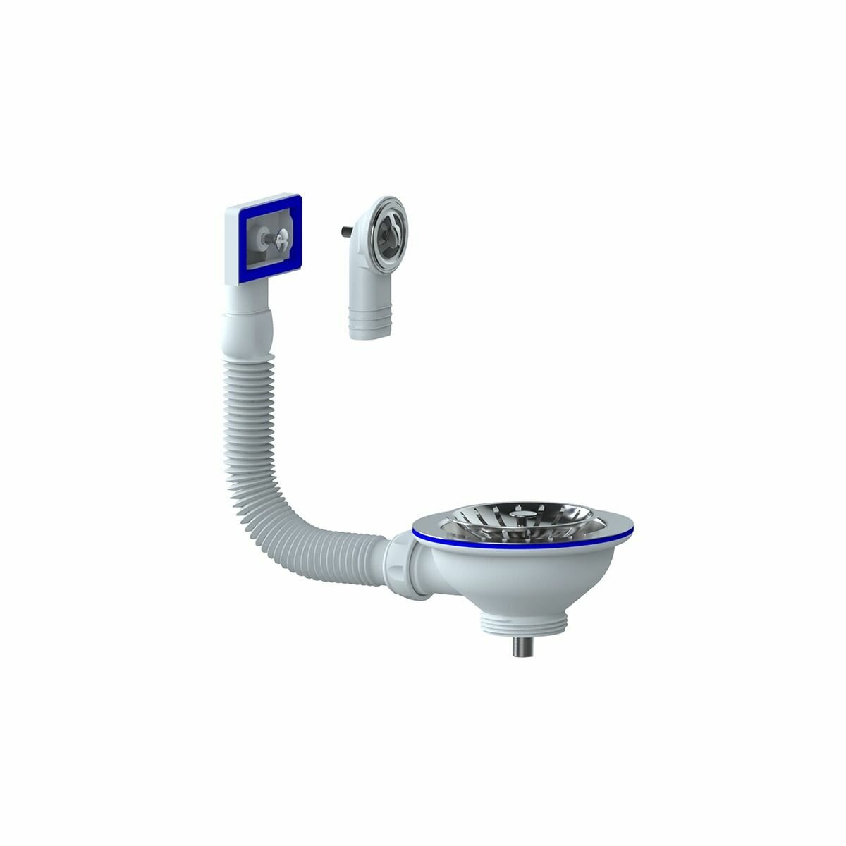 Выпуск Unicorn E157, с нержавеющей чашкой 115 мм, с переливом, 1 1/2"