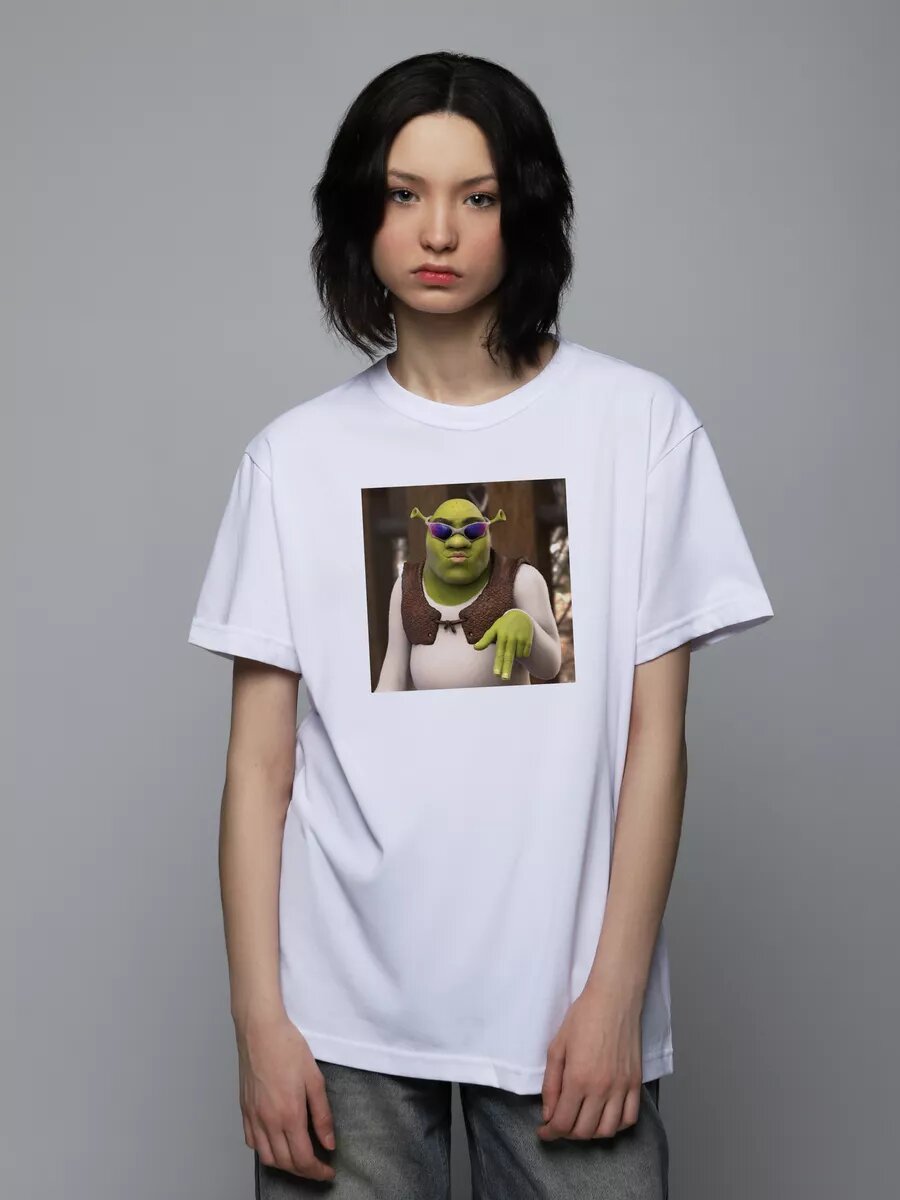 Футболка с принтом мем Шрекси