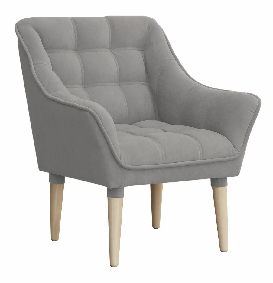 Кресло Левада Комфорт 8, велюр, с ножками, подлокотниками, мягкое