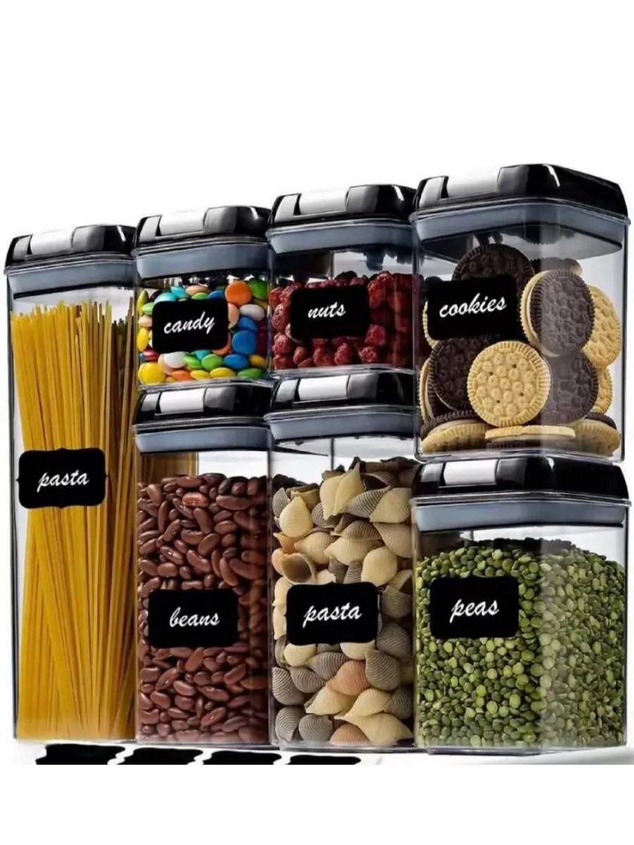 Набор контейнеров для хранения круп с герметичной крышкой