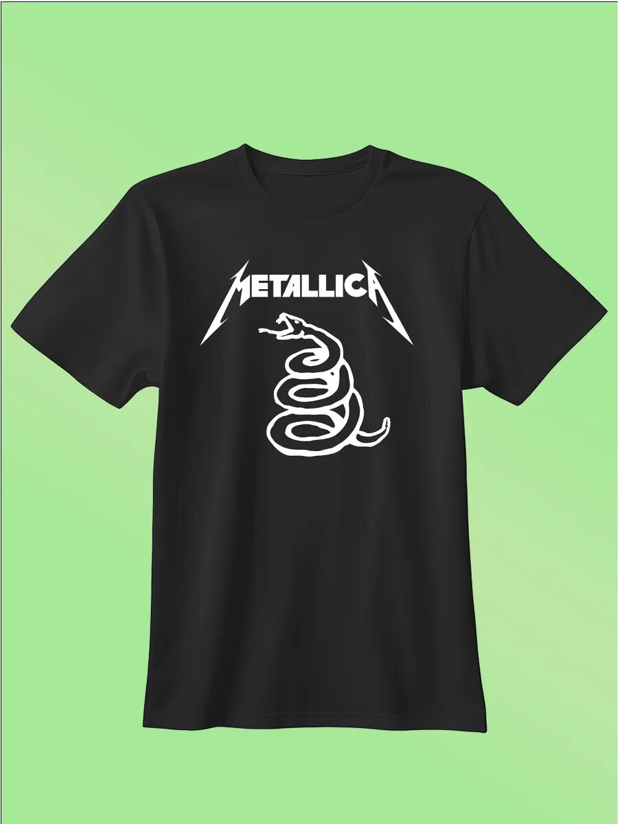 Футболка metallica с змеей