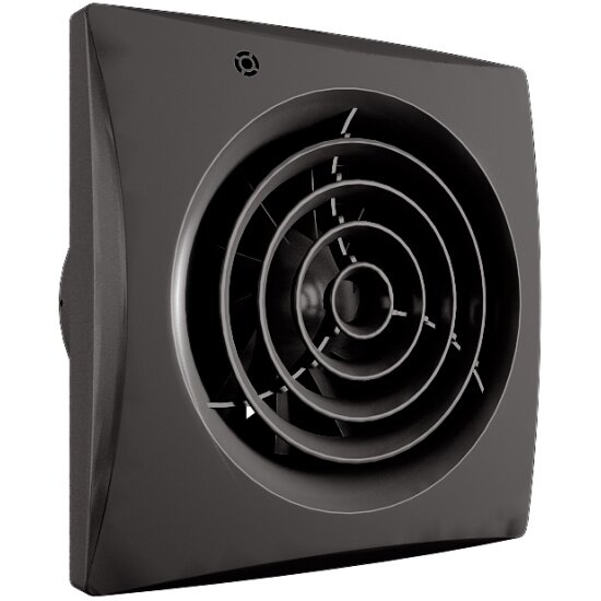 Вентилятор вытяжной Рвс Вега 125 энергосберегающий, 17 Вт, 31 дБ, 185 м3/ч, черный обсидиан