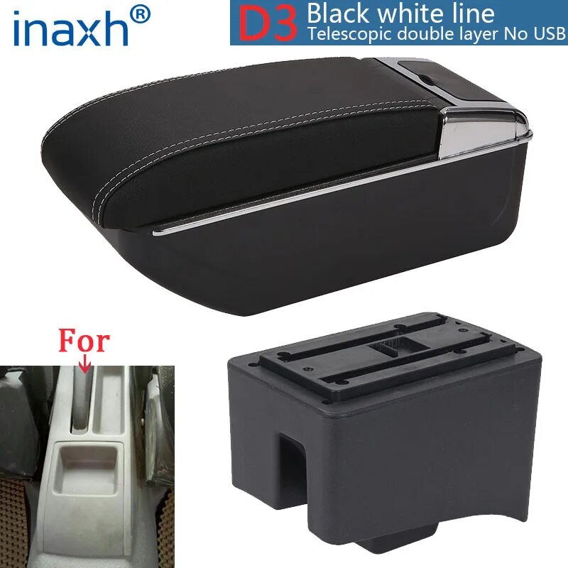 Подлокотник для Volkswagen POLO модифицированные детали, VW POLO AMEO ящик для D3 Black white NoUSB