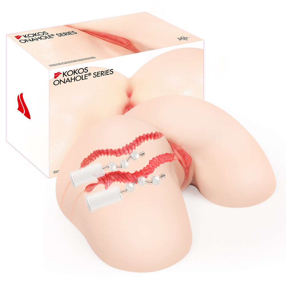 Мастурбатор KOKOS Vanilla, реалистичный, TPE, вакуумный, с вибрацией