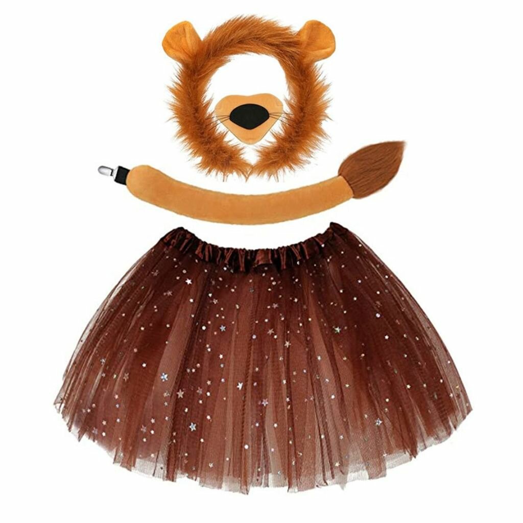 Lion cos dress up suit-костюм-четверка с кофейной юбкой