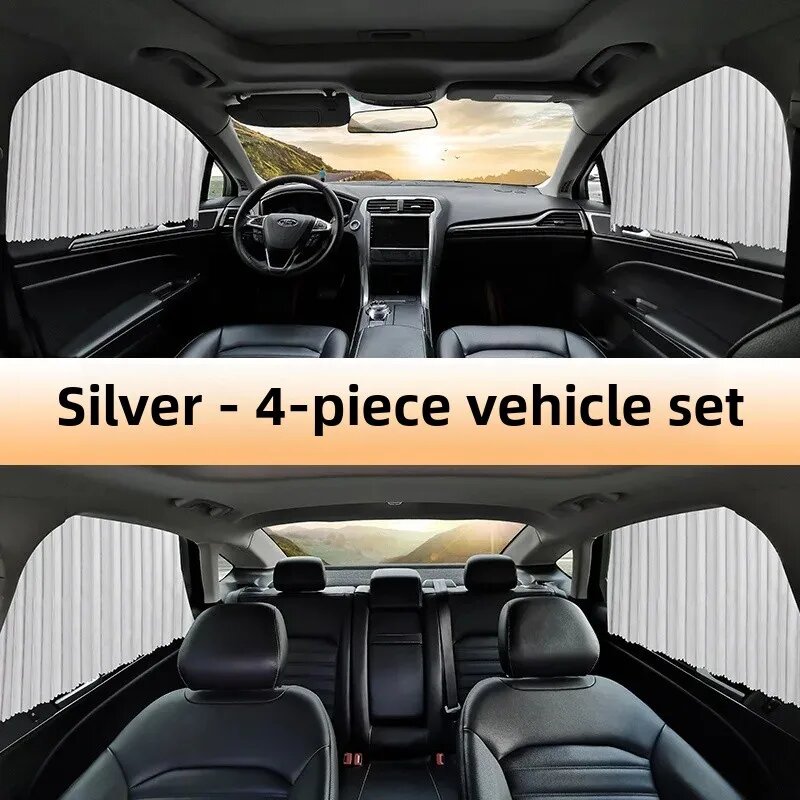 Солнцезащитный козырек для автомобиля, высокое качество, серебро, 4 шт