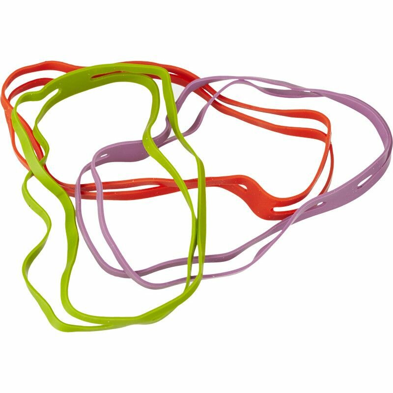 Резинка банковская D190мм 100г, Х-образная, 25 штук в упаковке, цвет ассорти