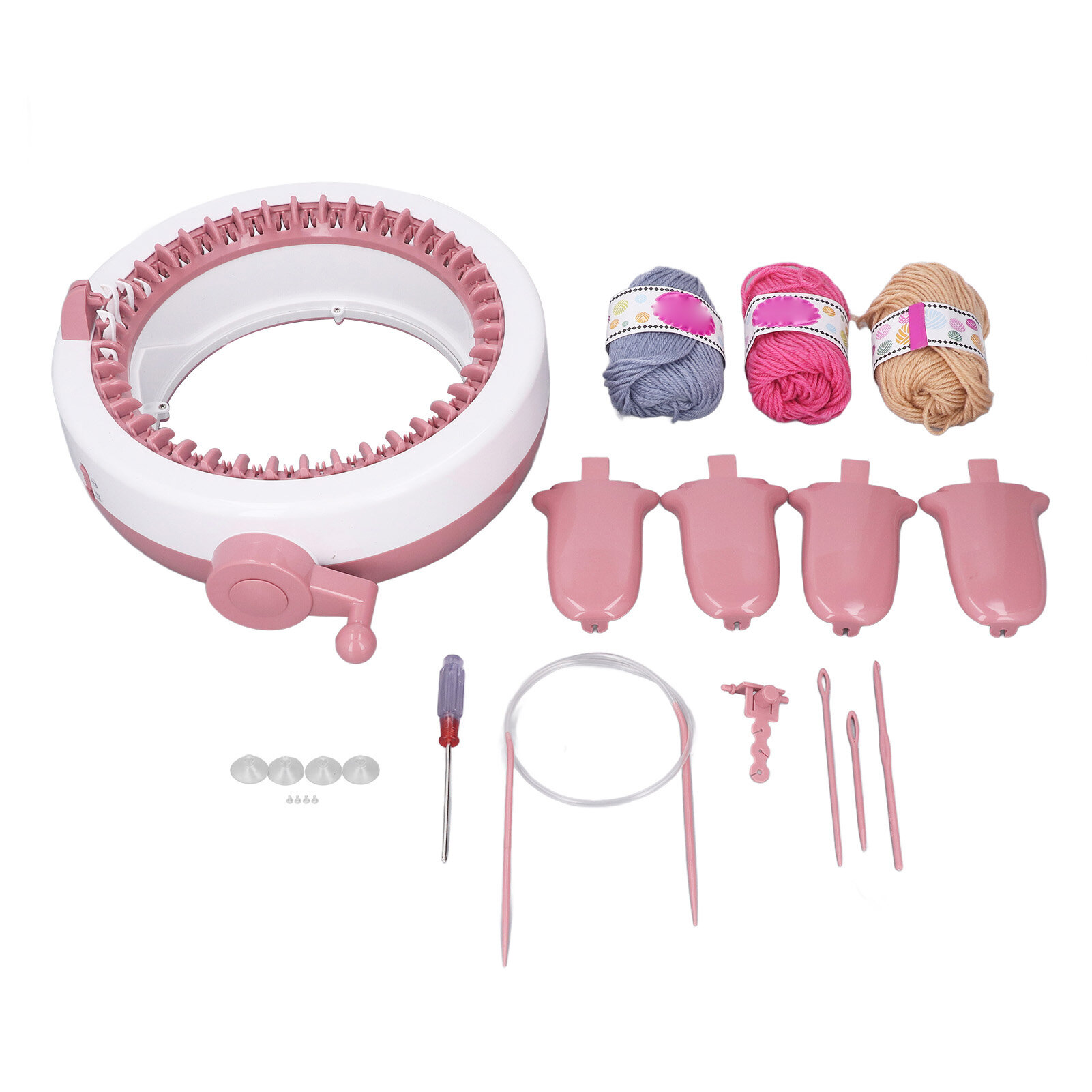 Вязальная машина на 40 игл с ключом для переоборудования в машину для плетения трубчатым полотном, ткацкий станок для самостоятельного изготовления.