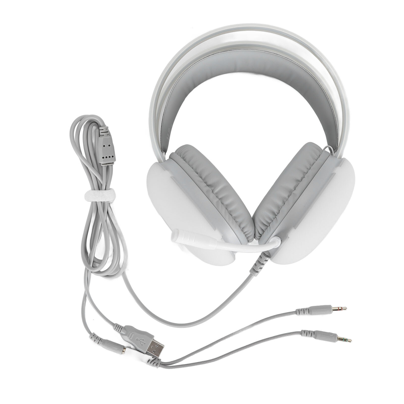 Грамовая гарнитура RGB с шумоподавлением микрофона USB 3,5 мм эргономичная игровая гарнитура с динамическим светодиодным светом RGB