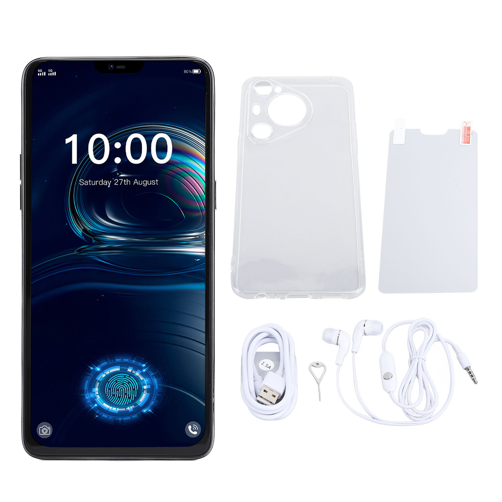 Смартфон 4G 6.2 дюйма HD, 8 ГБ ОЗУ, 256 ГБ ПЗУ, двойная камера 13 МП+32 МП, ультратонкий, два слота