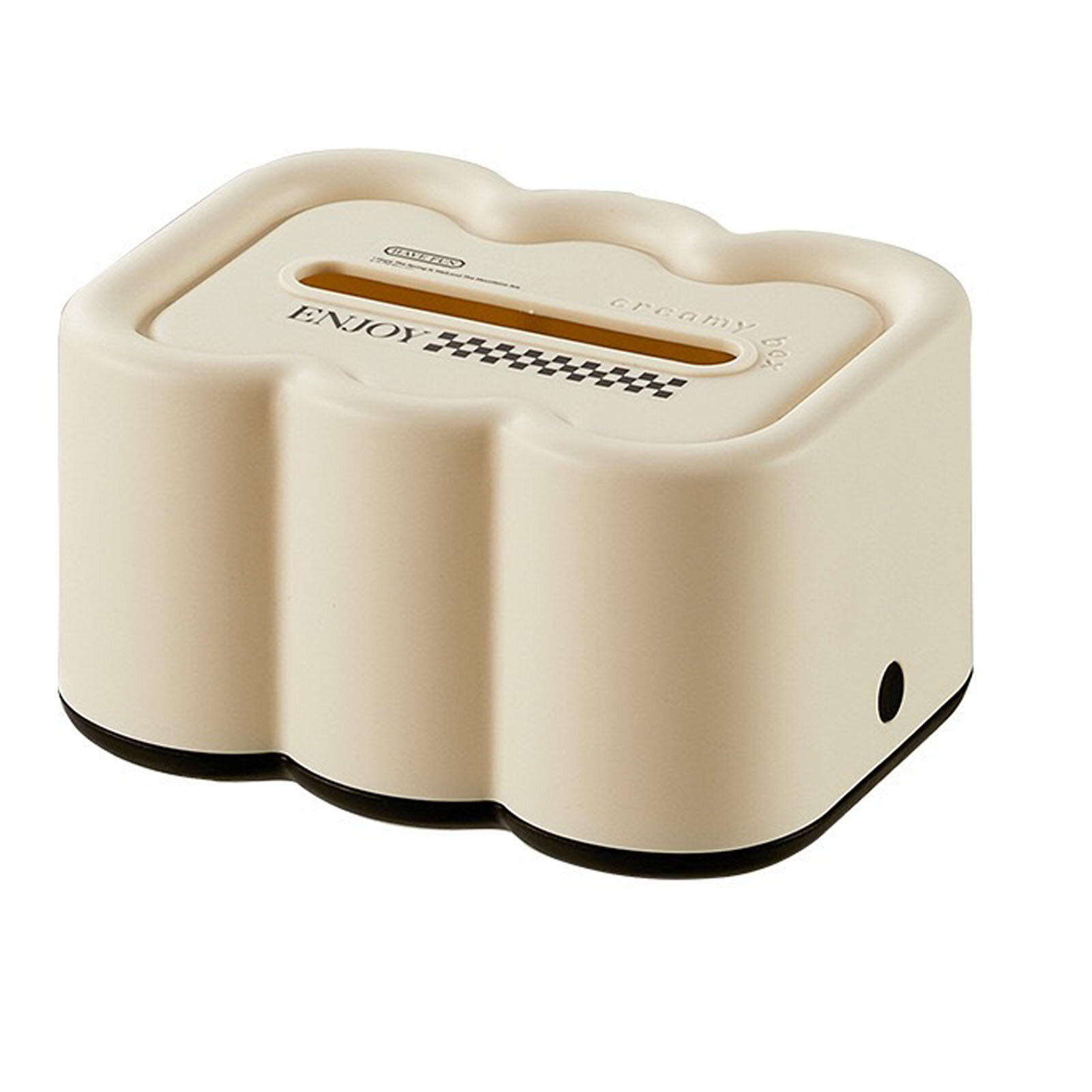 Чехол для коробки с салфетками в форме облака, многофункциональный пластиковый декоративный держатель для коробки с салфетками для гостиной и обеденного стола, черное дно.