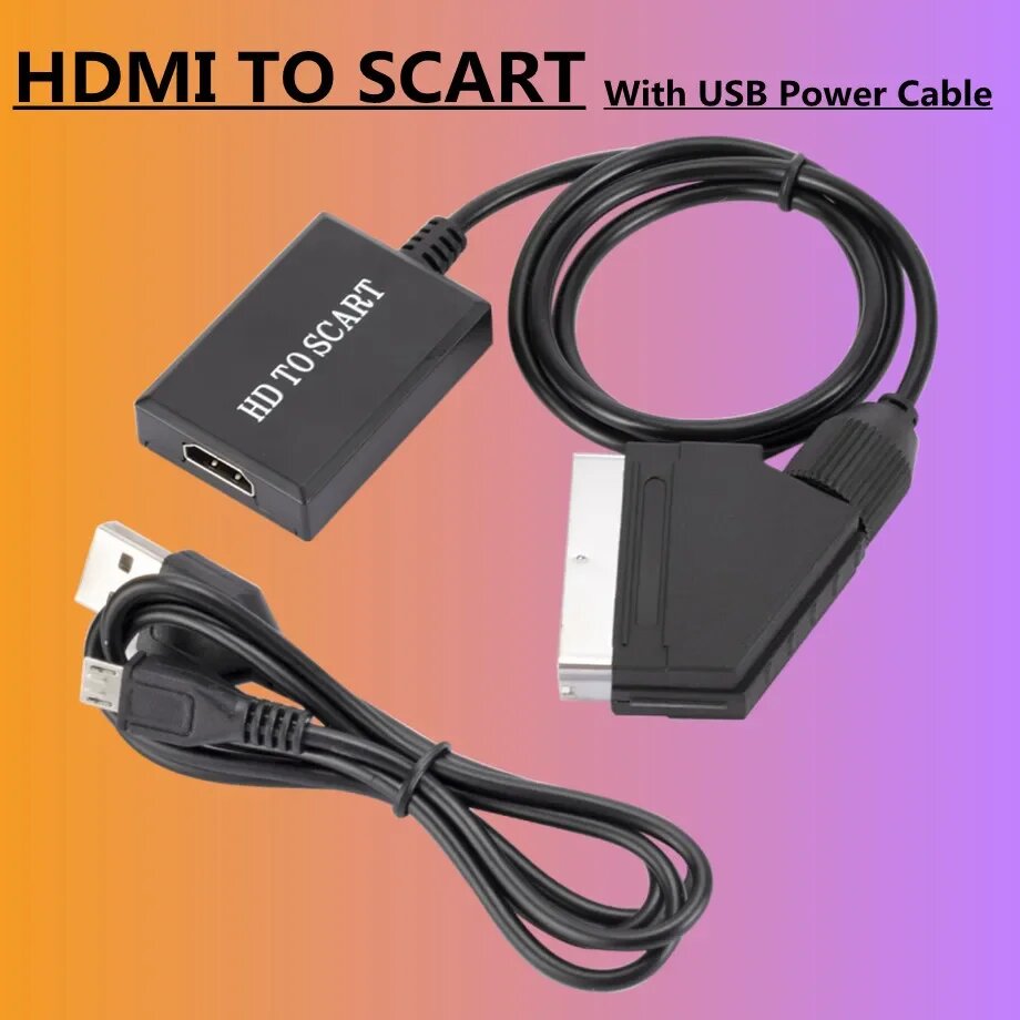 MnnWuu SCART в HDMI Конвертер 1080P HD TO SCART