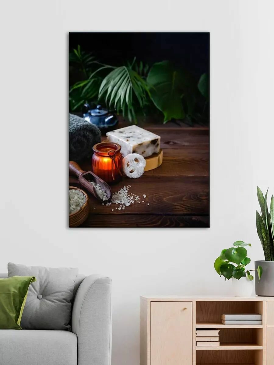 Картина на стену "Услуги СПА и массажа", 30х40 см