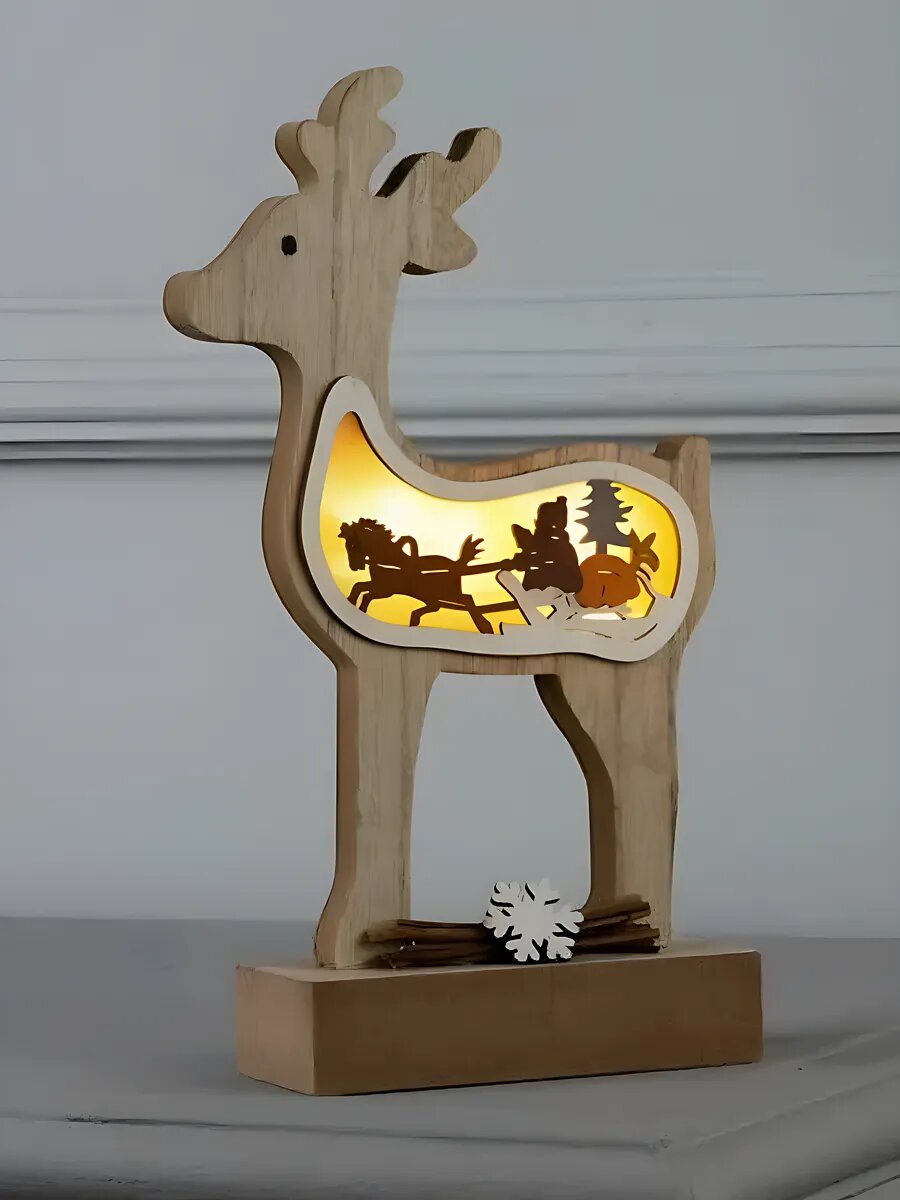 Олень новогодний светящийся