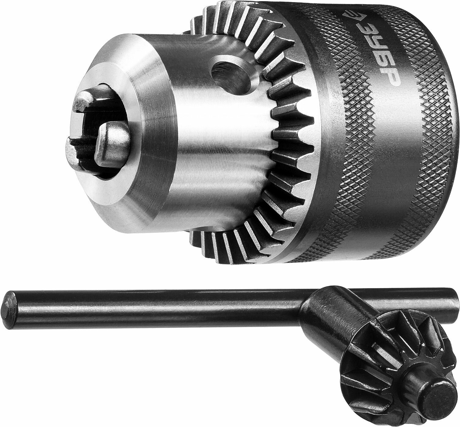 Ударный сверлильный патрон ЗУБР, 16 мм, 1/2", с ключом для дрели, профессиональный 2908-16-1/2_z02