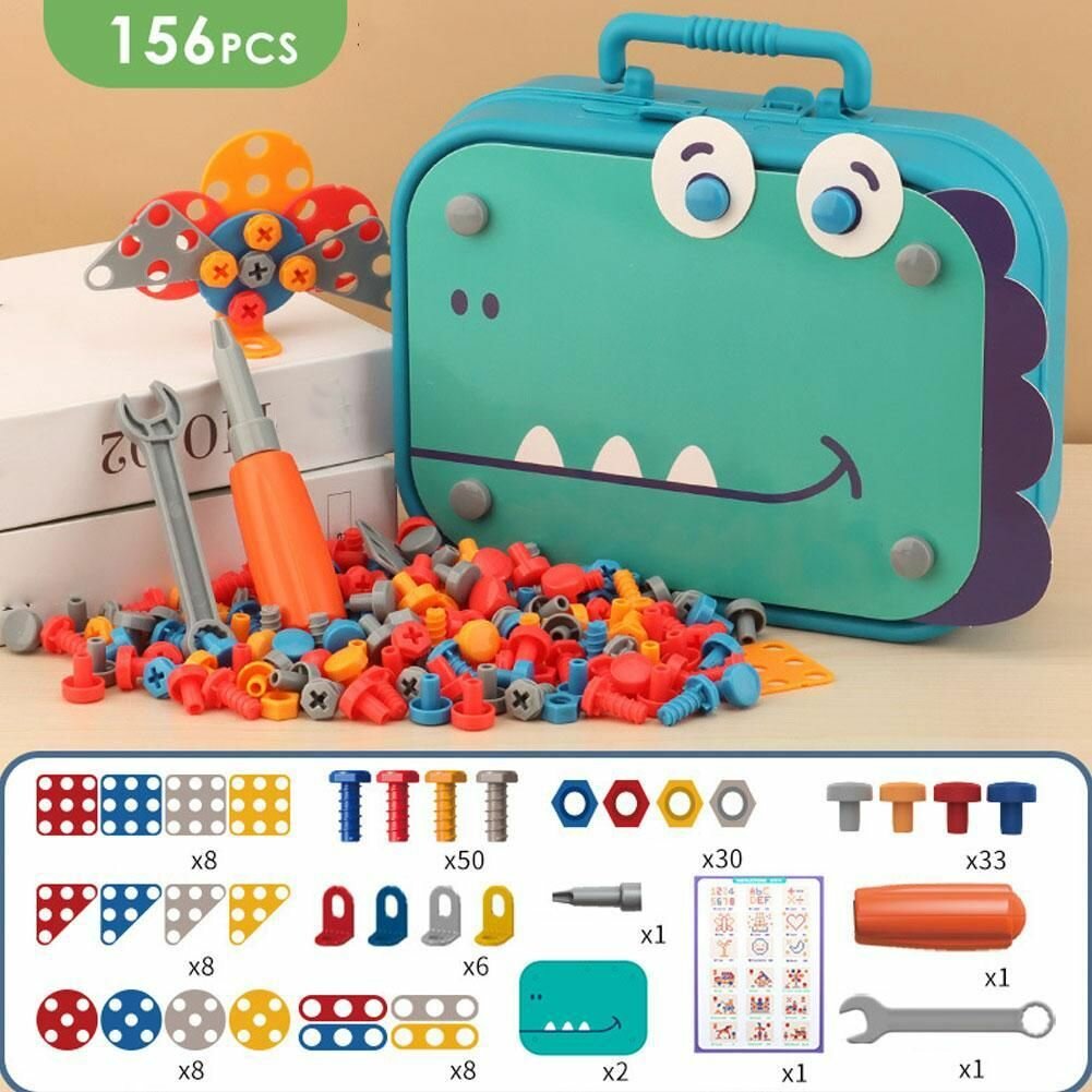 Шуруповерт игрушечный и конструктор блочный конструктор с шуруповертом