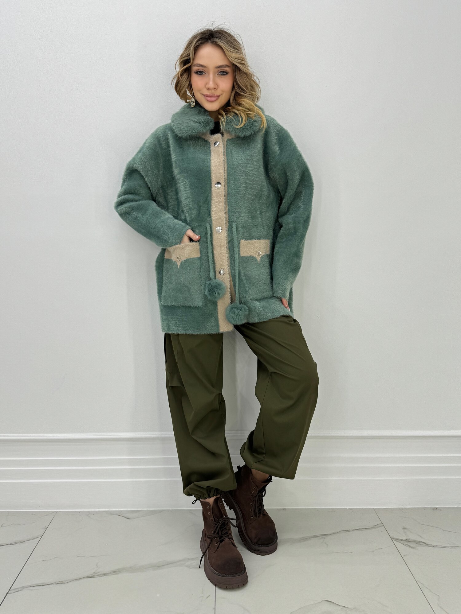 Куртка  альпака больших размеров