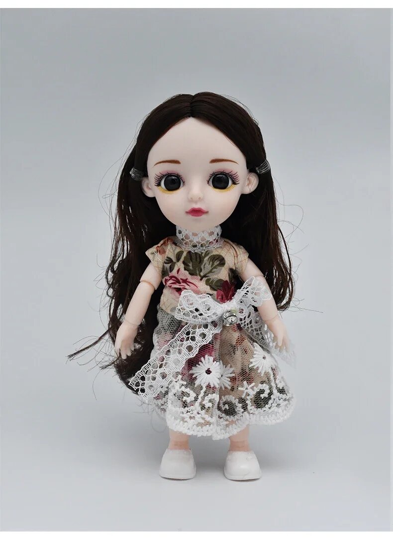Кукла BJD 16см, пластик, белый, 68092A-3
