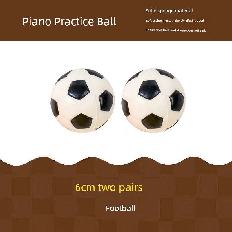 Тренажер для пальцев на пианино с рисунком футбольного мяча, 6 см, набор из 2 штук, возраст 4-8 лет