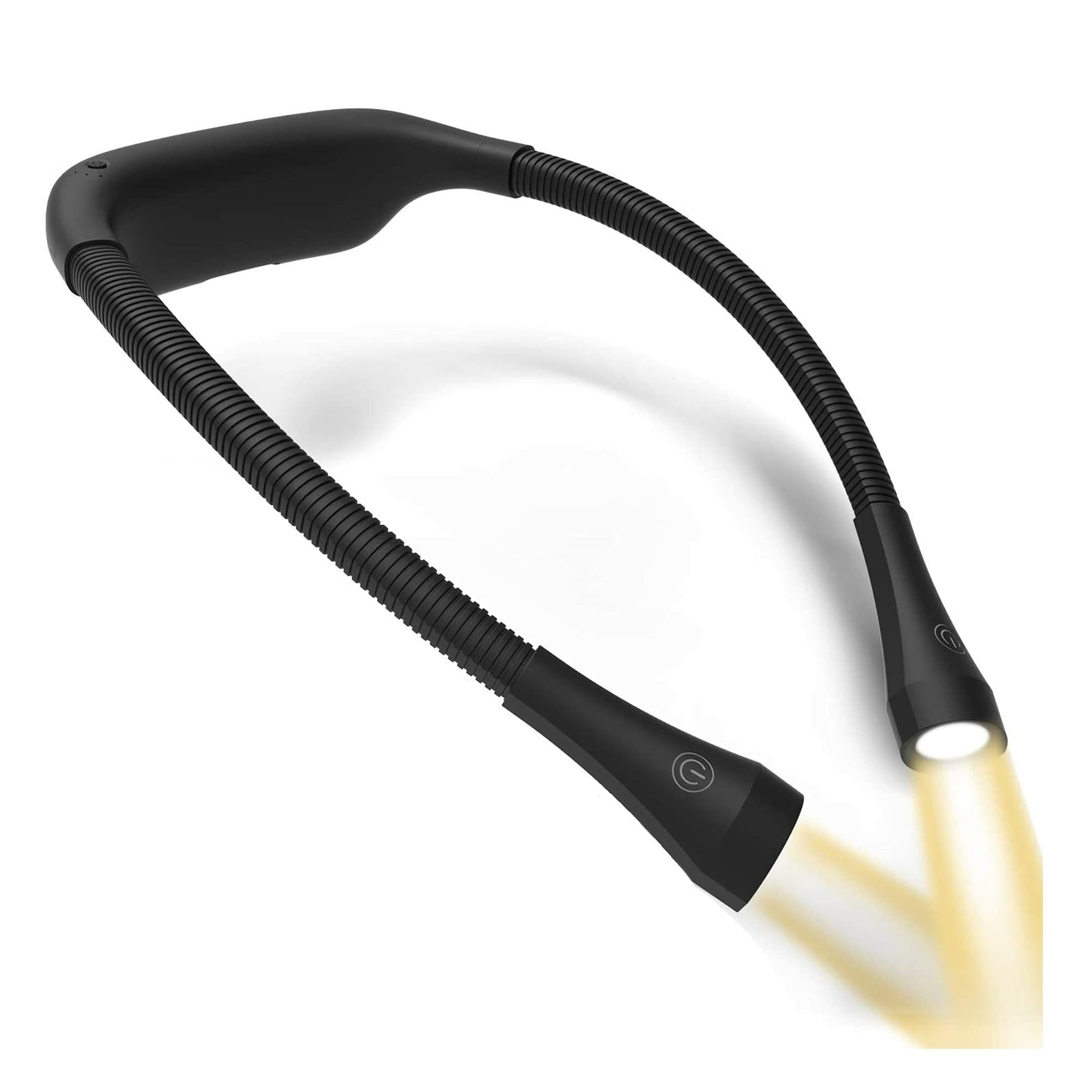 Зарядное светодиодное на шею переносное лампа для чтения фонарь для бега на открытом воздухе (черный)