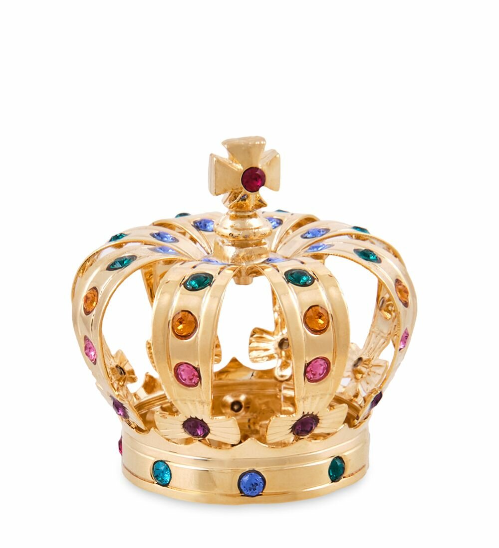 Фигурка Корона с цветными кристаллами