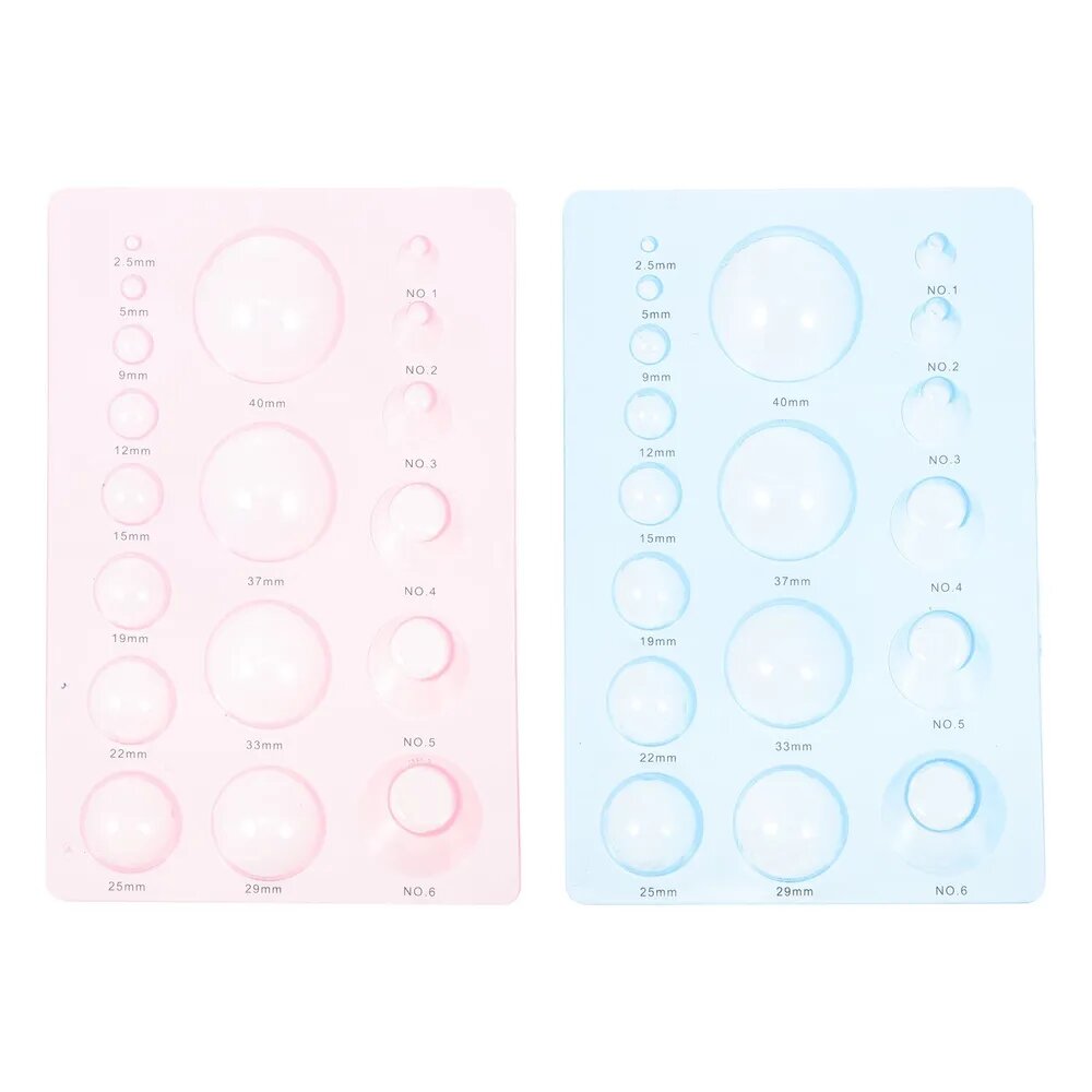 Набор Из 2 Шт Изделий Из Пластика Для Ручной Работы С Глиной Форма Полусфера Размер 19.70X12.90X3.00Cm