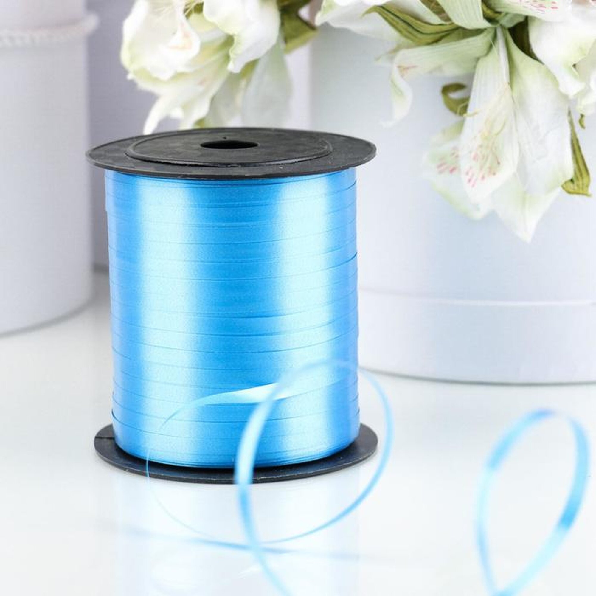 Лента упаковочная Master, для подарков, матовая, голубая, длина 225м