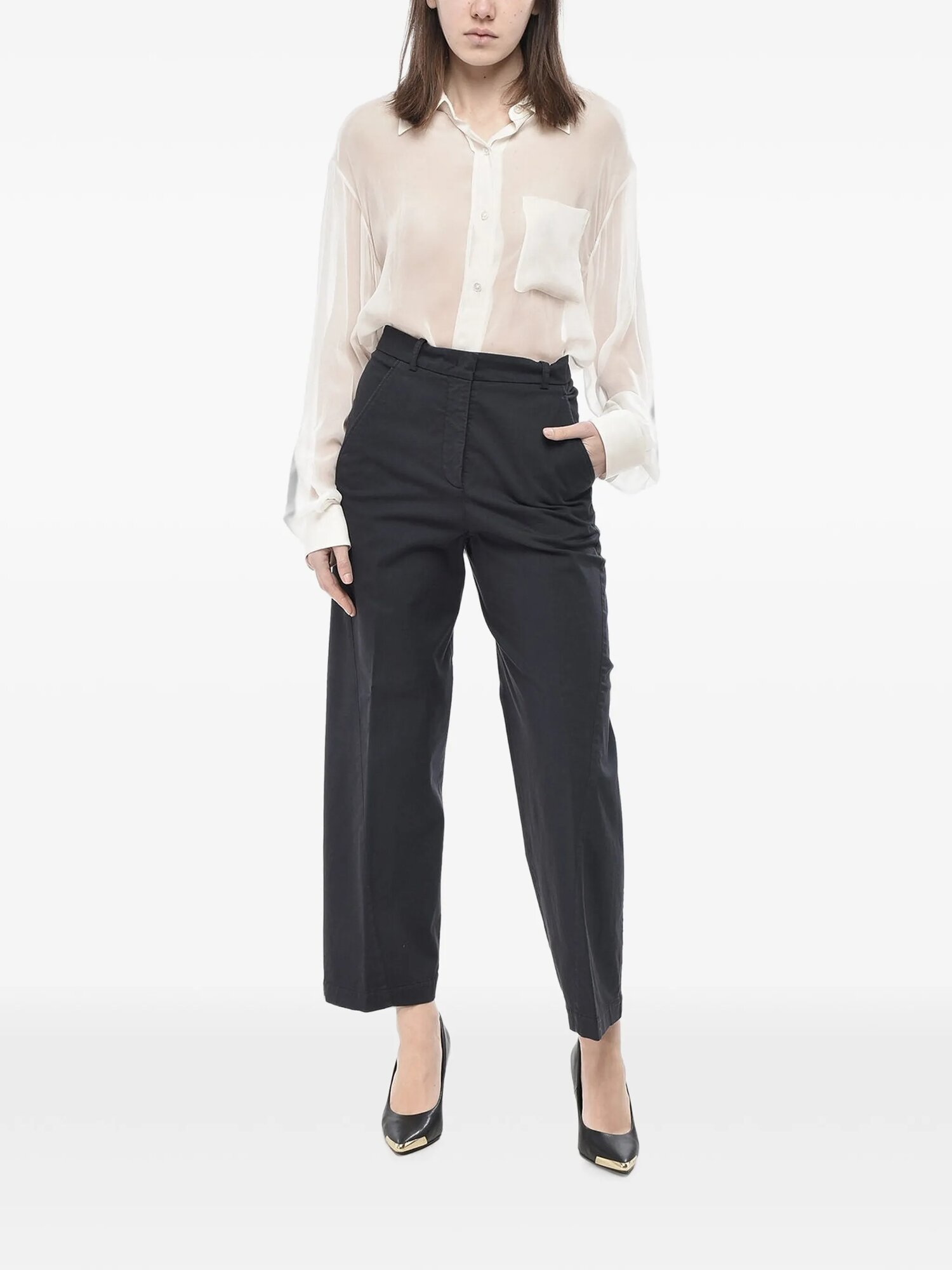 Брюки Sandra high-rise chino trousers