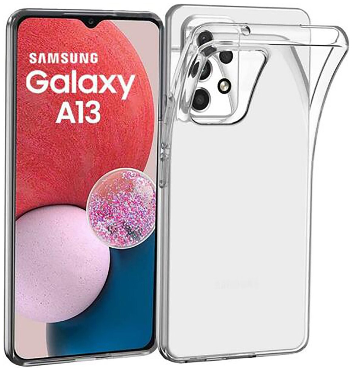 Силиконовый чехол на Samsung Galaxy A13 4G / Самсунг А13 4Г прозрачный