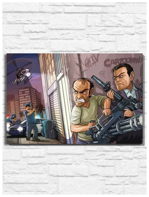 Картина по номерам на холсте игра Grand Theft Auto (GTA 5) V - 9616 Г 30x40