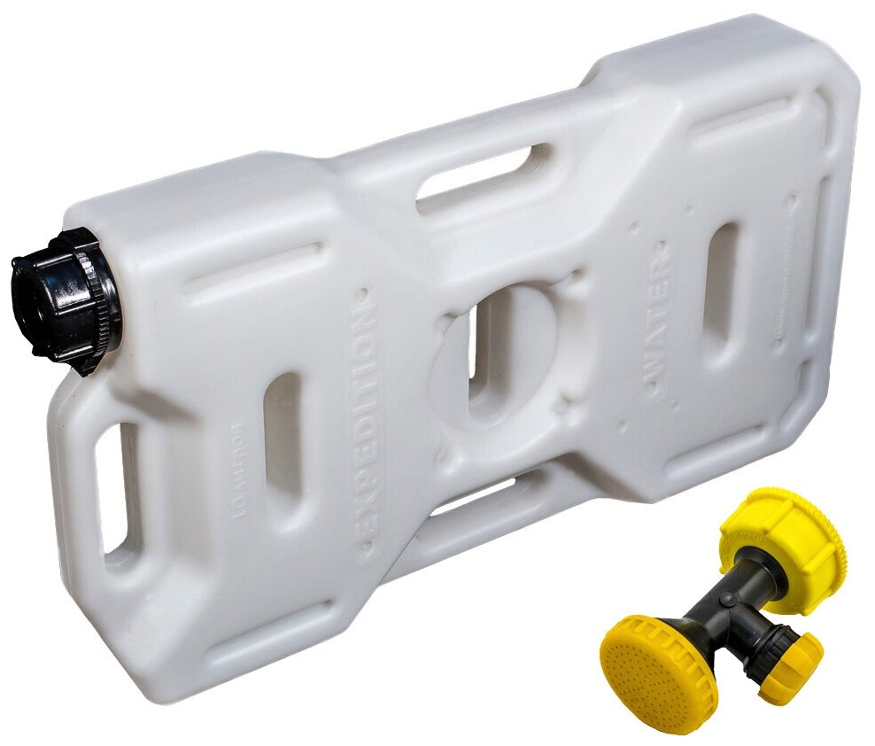 Канистра экспедиционная Экстрим 10л с душем белая