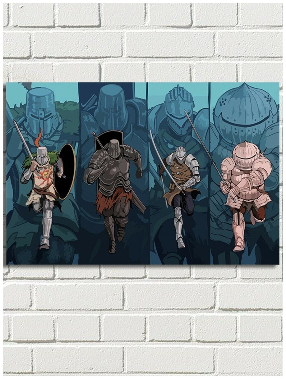 Картина по номерам игра Dark Souls (Souls boys, Сигмайер) - 8163 Г 60x40