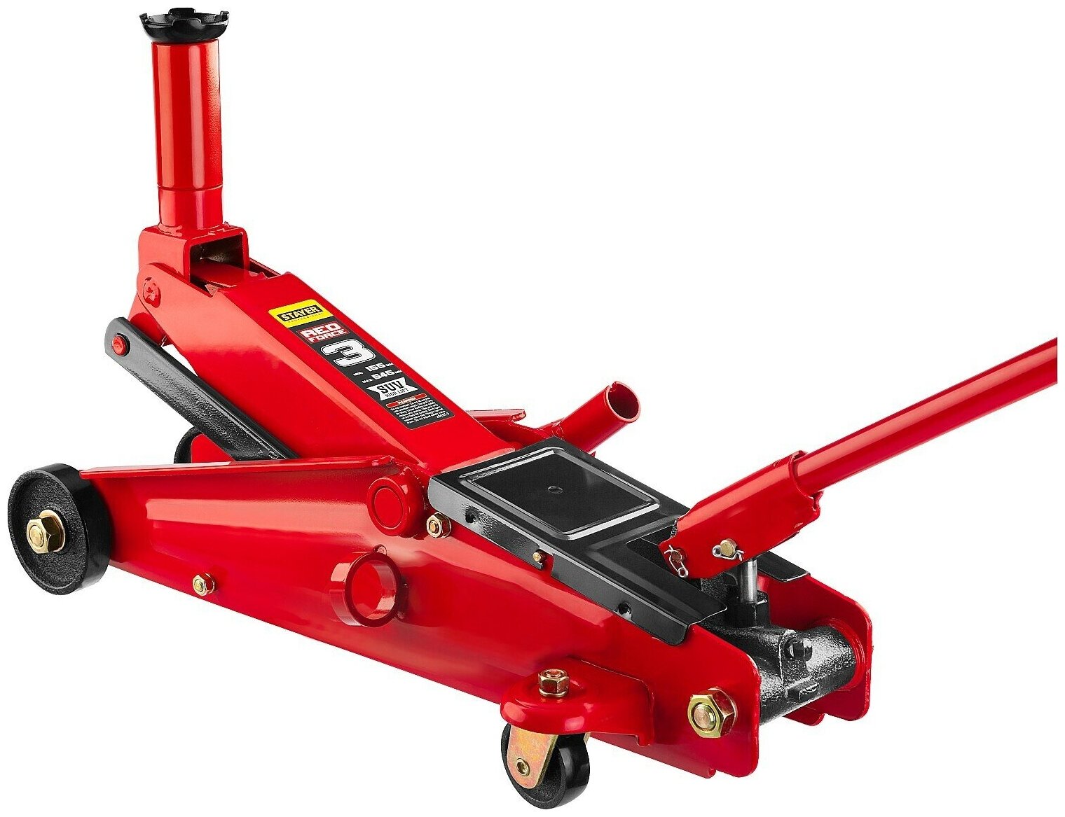 STAYER R-55 3т 155-545мм подкатной домкрат с высоким подъемом, RED FORCE