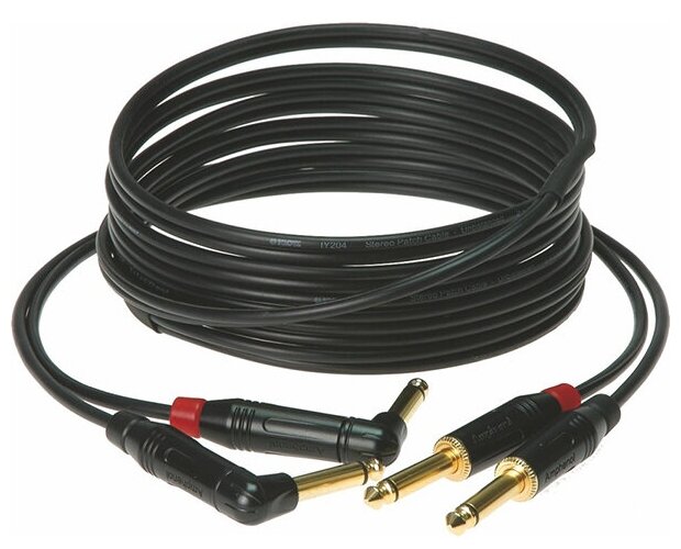 KMPR0300 KeyMaster Коммутационный кабель, 2xJack 6.35мм 2p-2хJack 6.35мм 2p угловой, 3м, Klotz