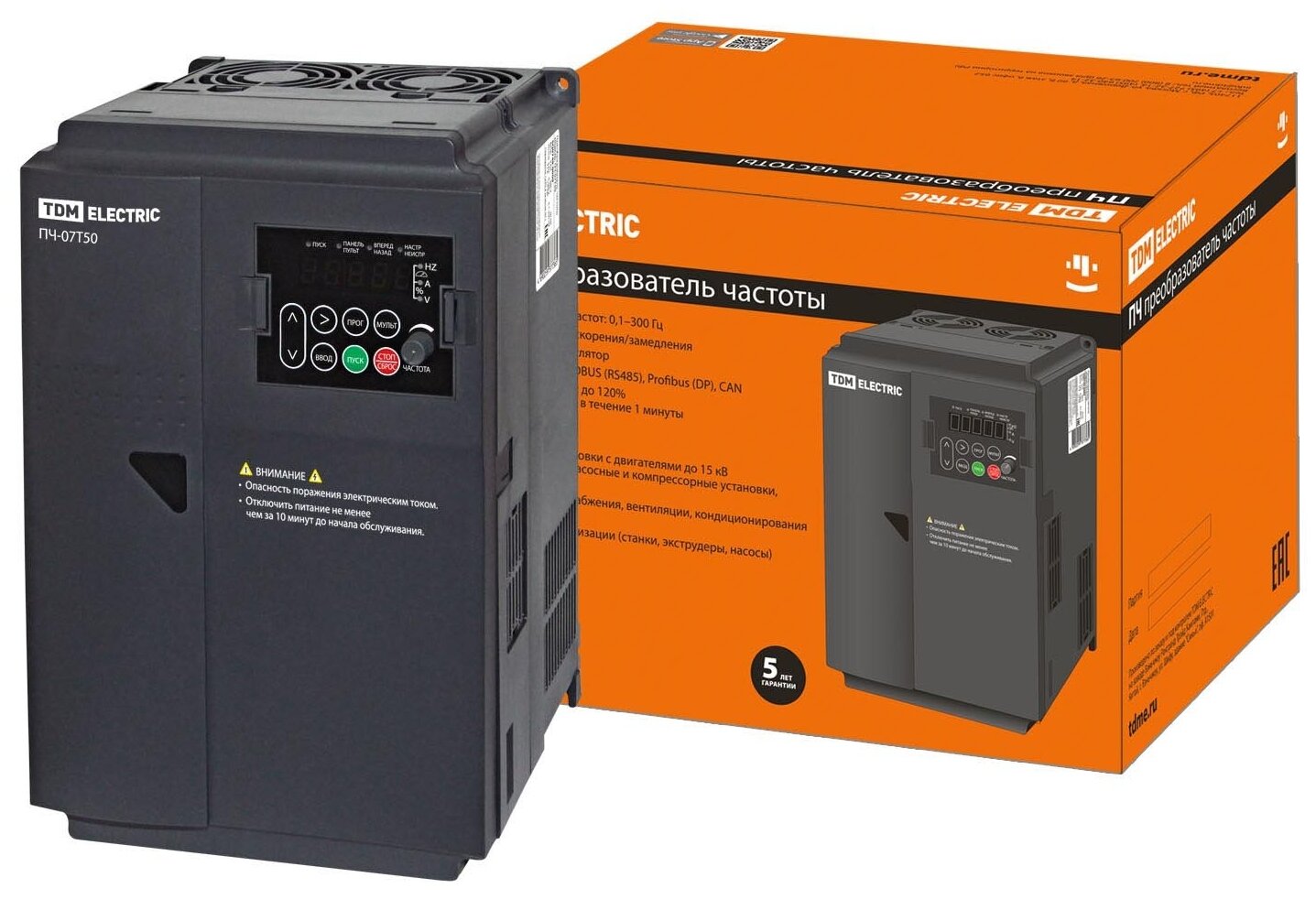 Преобразователь частоты ПЧ-07T50 380В 7,5кВт TDM