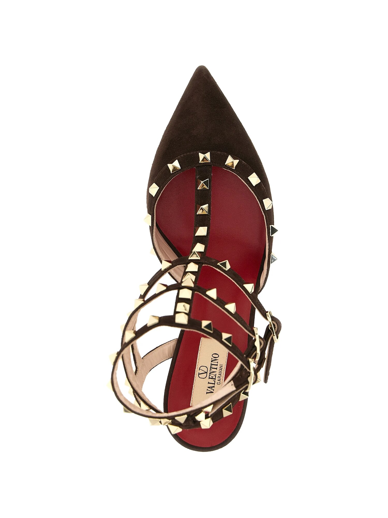 Туфли Valentino Rockstud studded heeled pumps, размер 38, brown — фото 1