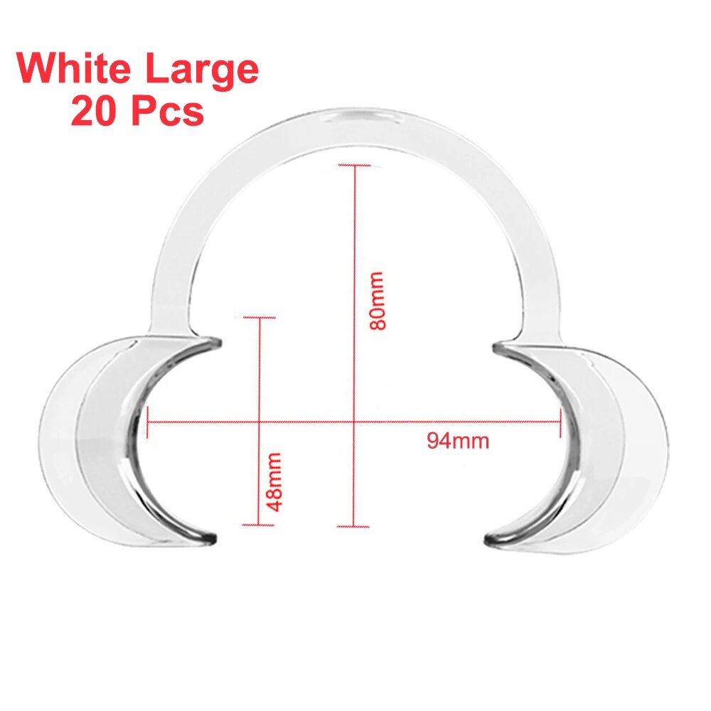 JNSUR Интраоральный пластиковый Ретрактор 20 шт. 20pcs white L size