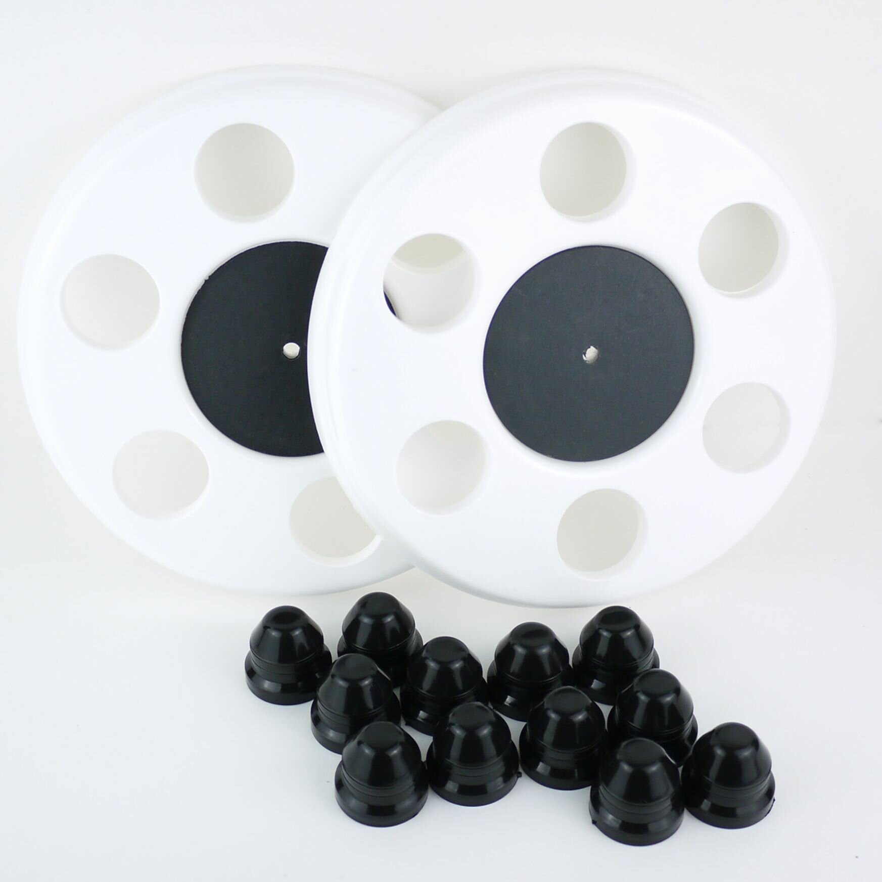 Колпаки на Газель 2 шт, колпачки на гайки 12 штук, пластик, цвет белый