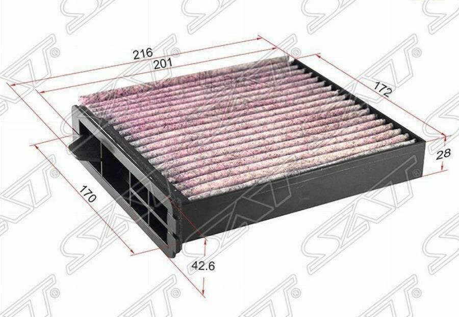 SAT ST-AY684-NS008-U Фильтр салонный Nissan AD 99-16 / Note 05-13
